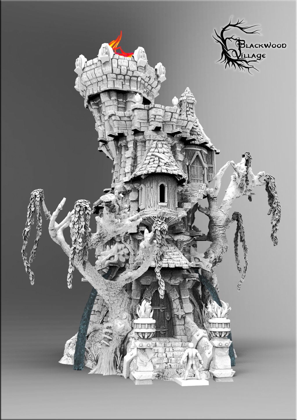 Wizard Tower | Blackwood Village | 3D Printing | Tabletop Building ...