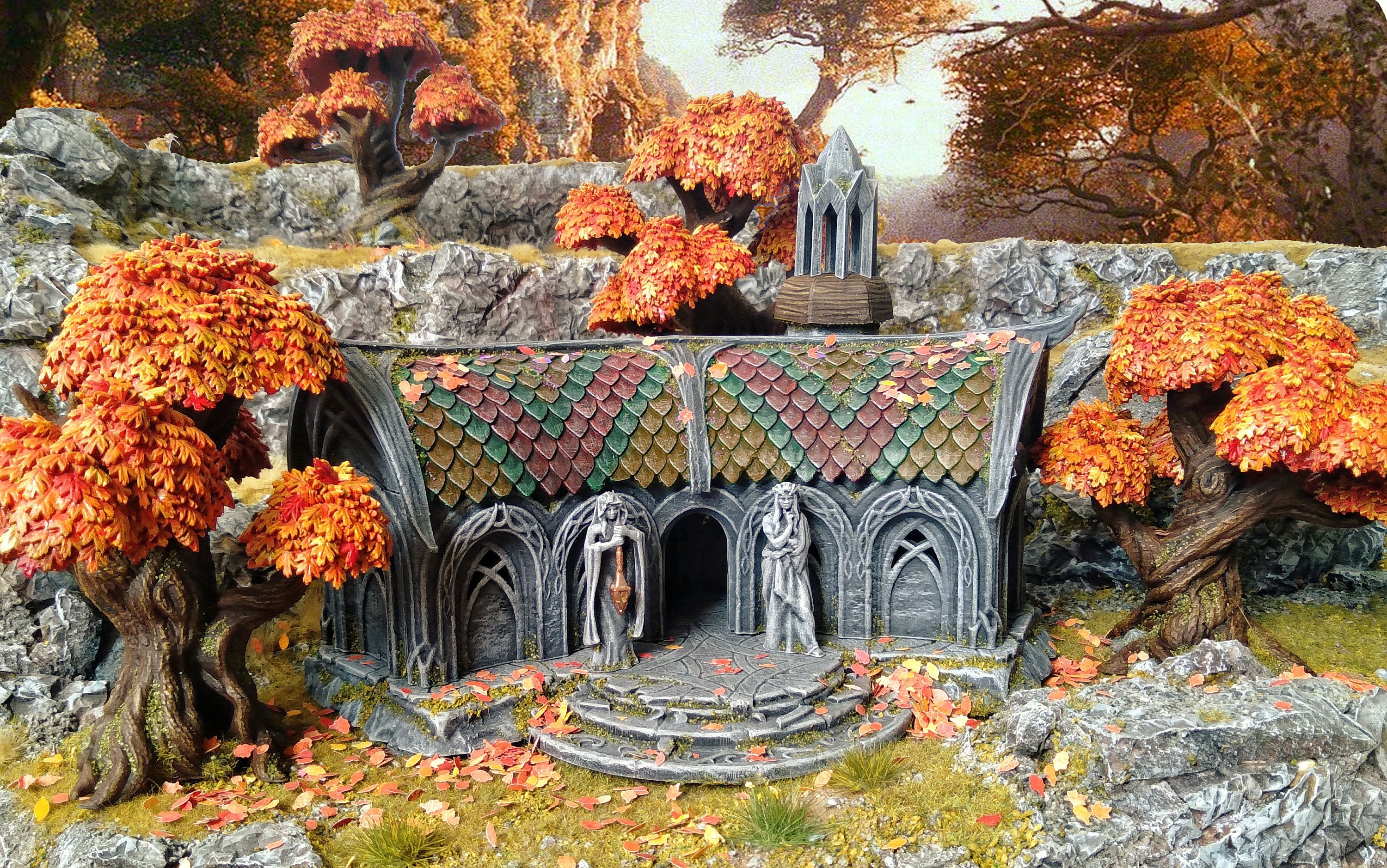 Elven Mansion Elven Kingdom 3D Printing DND Tabletop Wargames - Etsy
