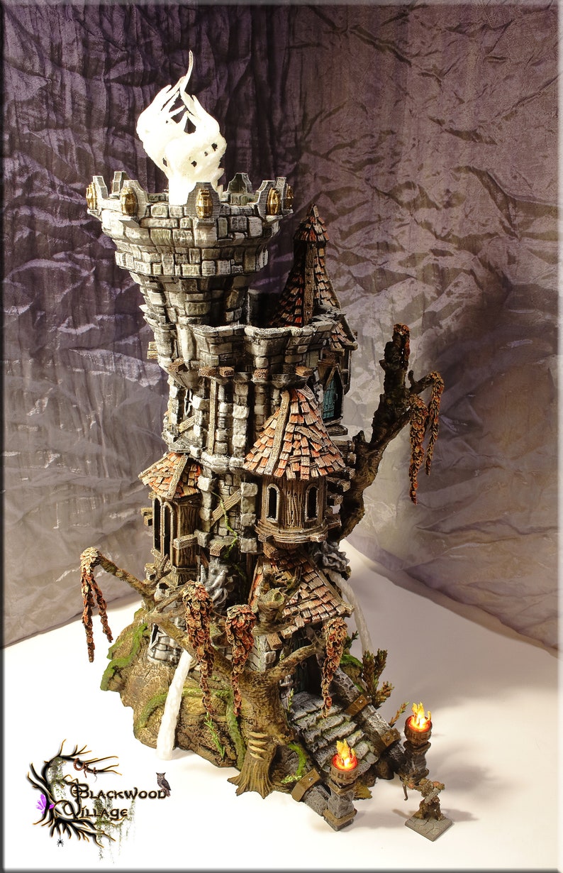 Wizard Tower Blackwood Village 3D Printing Tabletop Building/terrain D ...