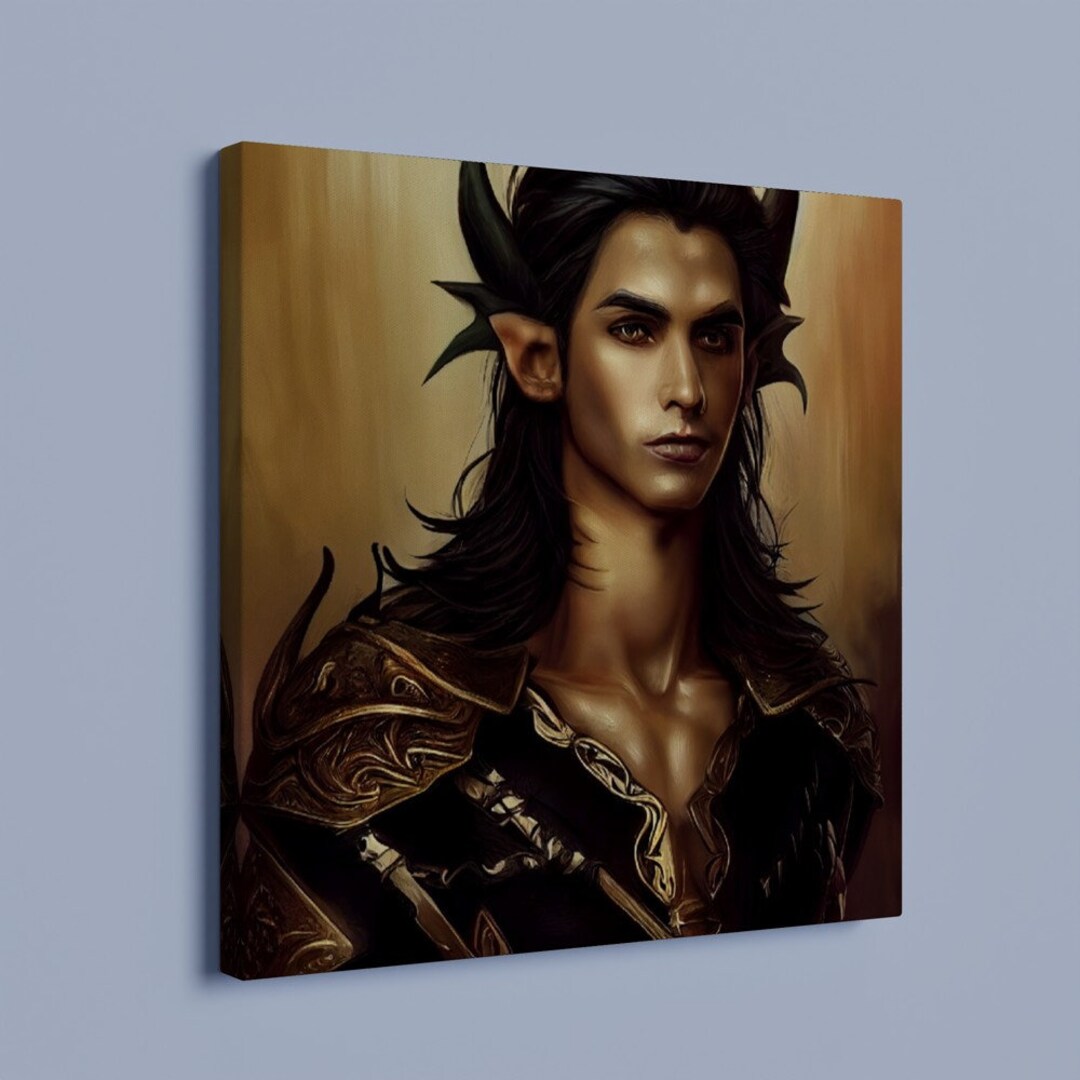 High Elf Lord Fantasy Druck, Portrait, Leinwandkunst, MidjourneyAI - Etsy.de