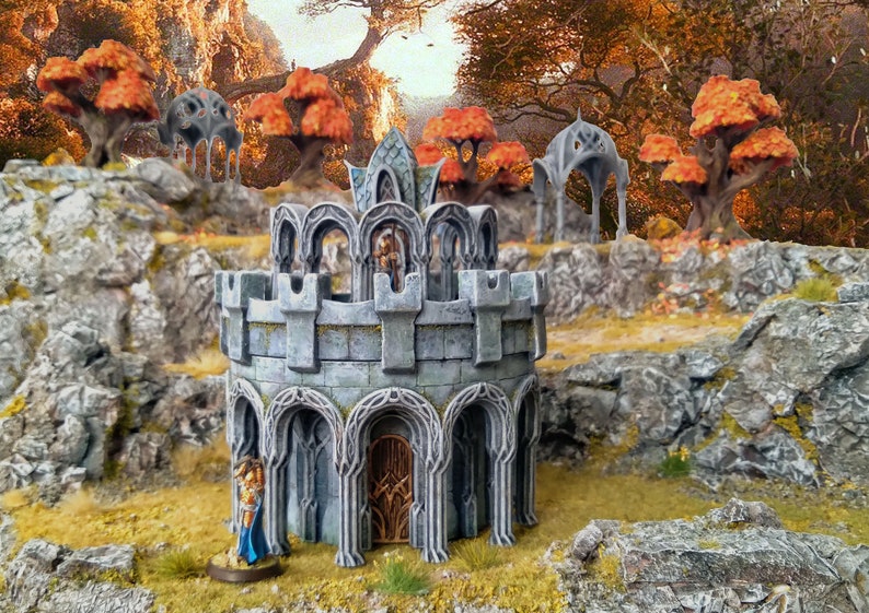 Elven Fort | Elven Kingdom | 3D Printing | DND | Tabletop Wargames - Etsy