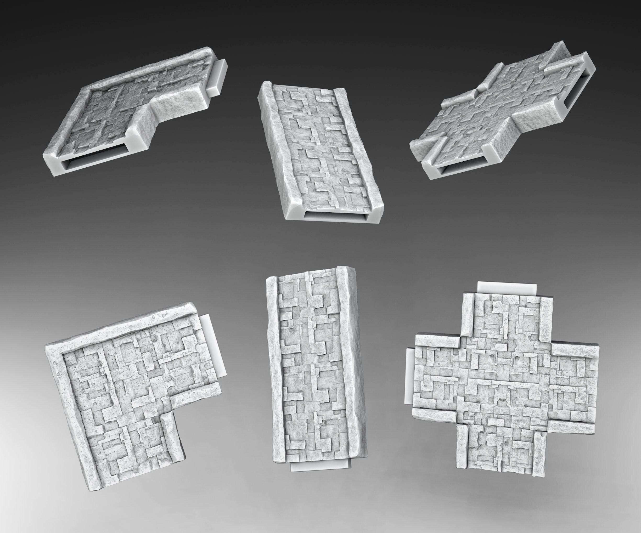 Medieval Village Castle Gates & Walls 3D Printing DND Tabletop Wargames ...