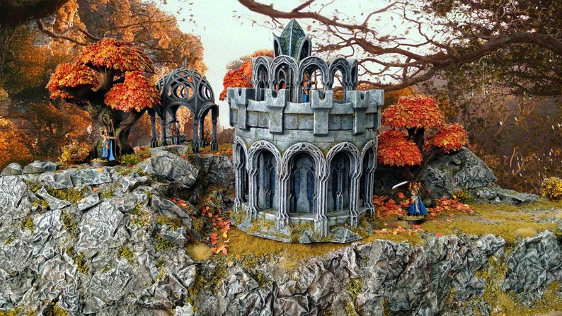 Elven Fort | Elven Kingdom | 3D Printing | DND | Tabletop Wargames - Etsy