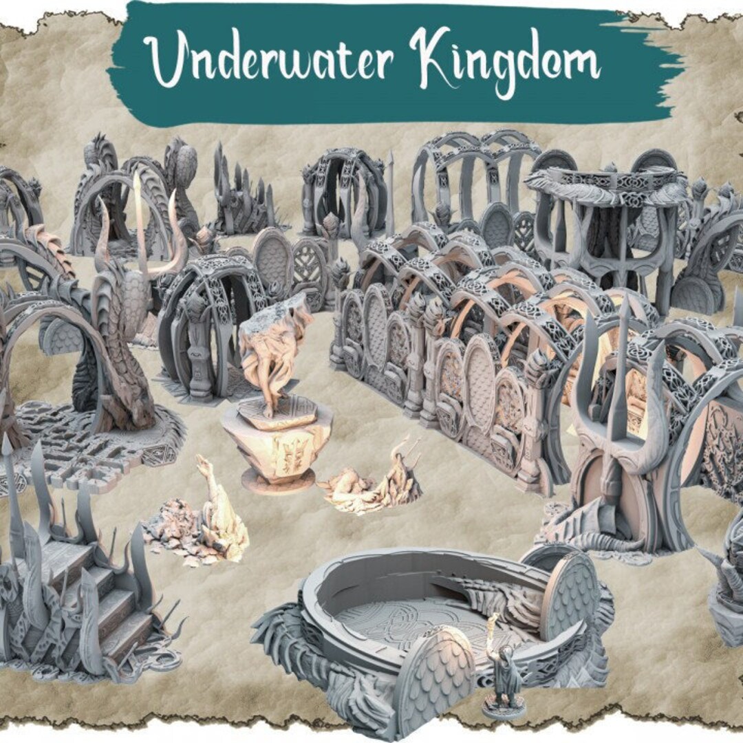 Sunken Citadel of Eternal Tides | Underwater City | 3D Printing | DND ...
