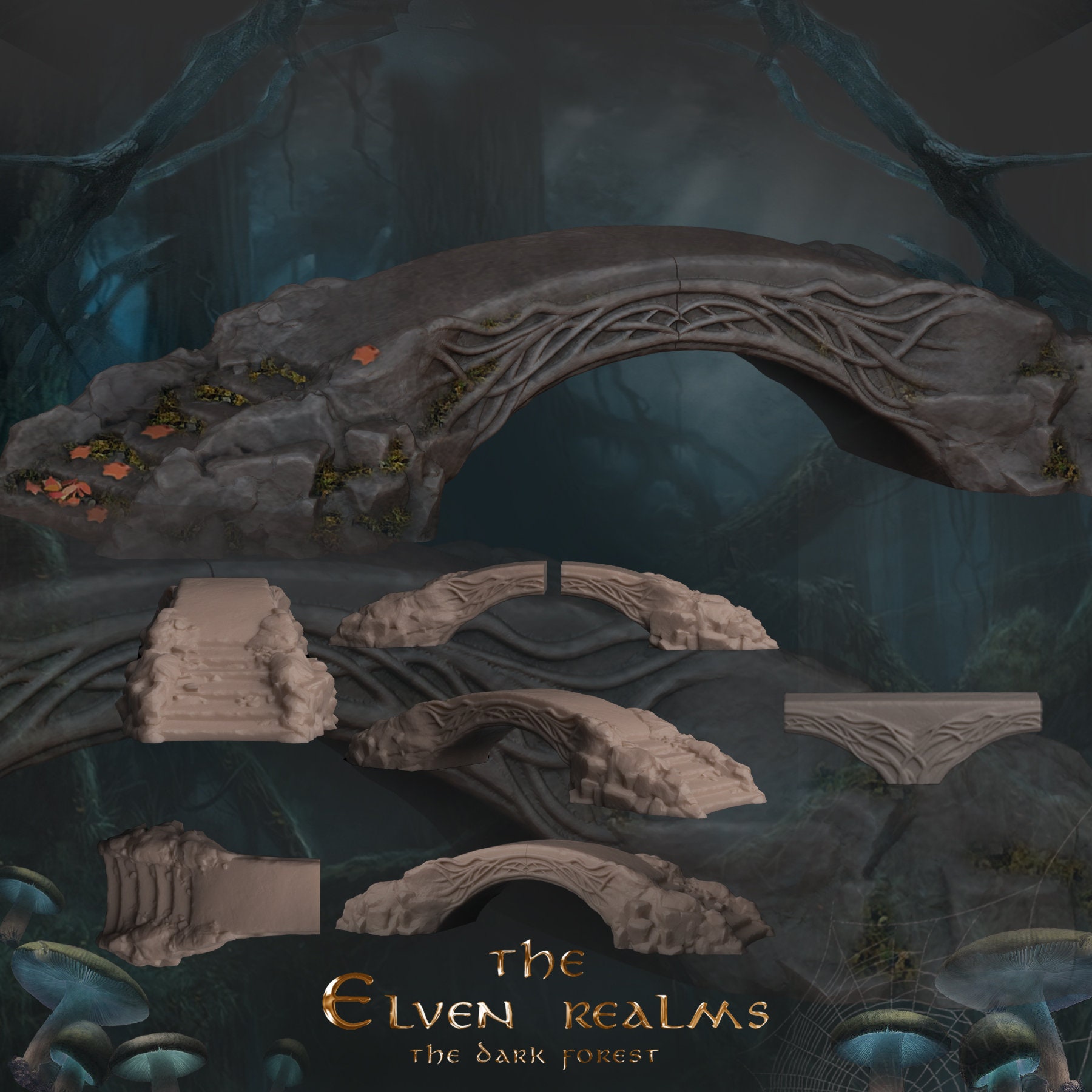 Elven Roads, Fences & Bridges | Elven Kingdom | 3D Printing | DND ...