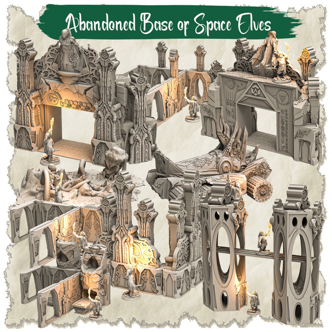 Abandoned Base of the Space Elves | Sci Fi Theme Terrain | 3D Printing ...