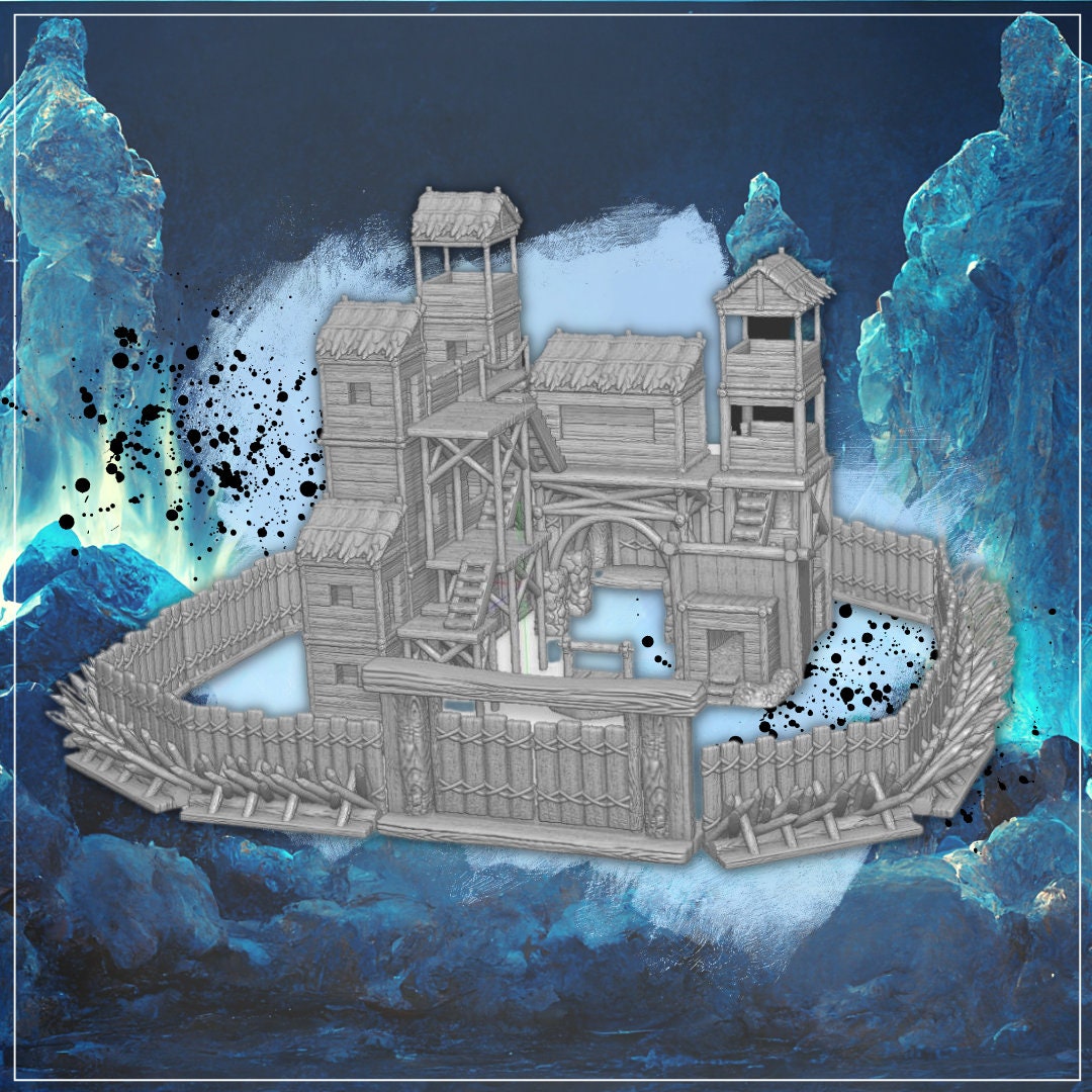 Barbarian Outpost | 3D Printing | Tabletop Building/terrain | D&D ...