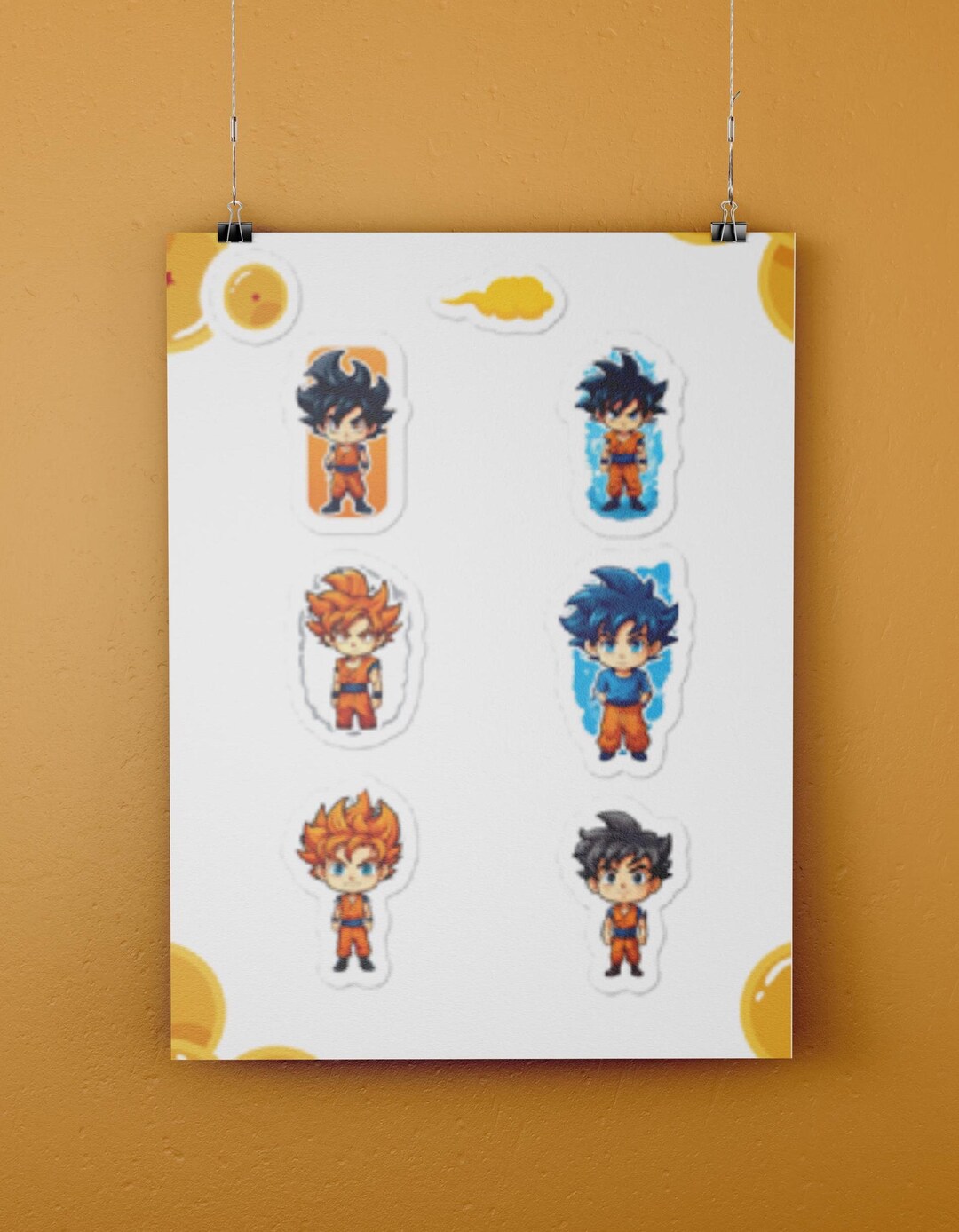 Son Goku Sticker Dragon Ball Z Vinyl Decal Super Saiyan Art - Etsy