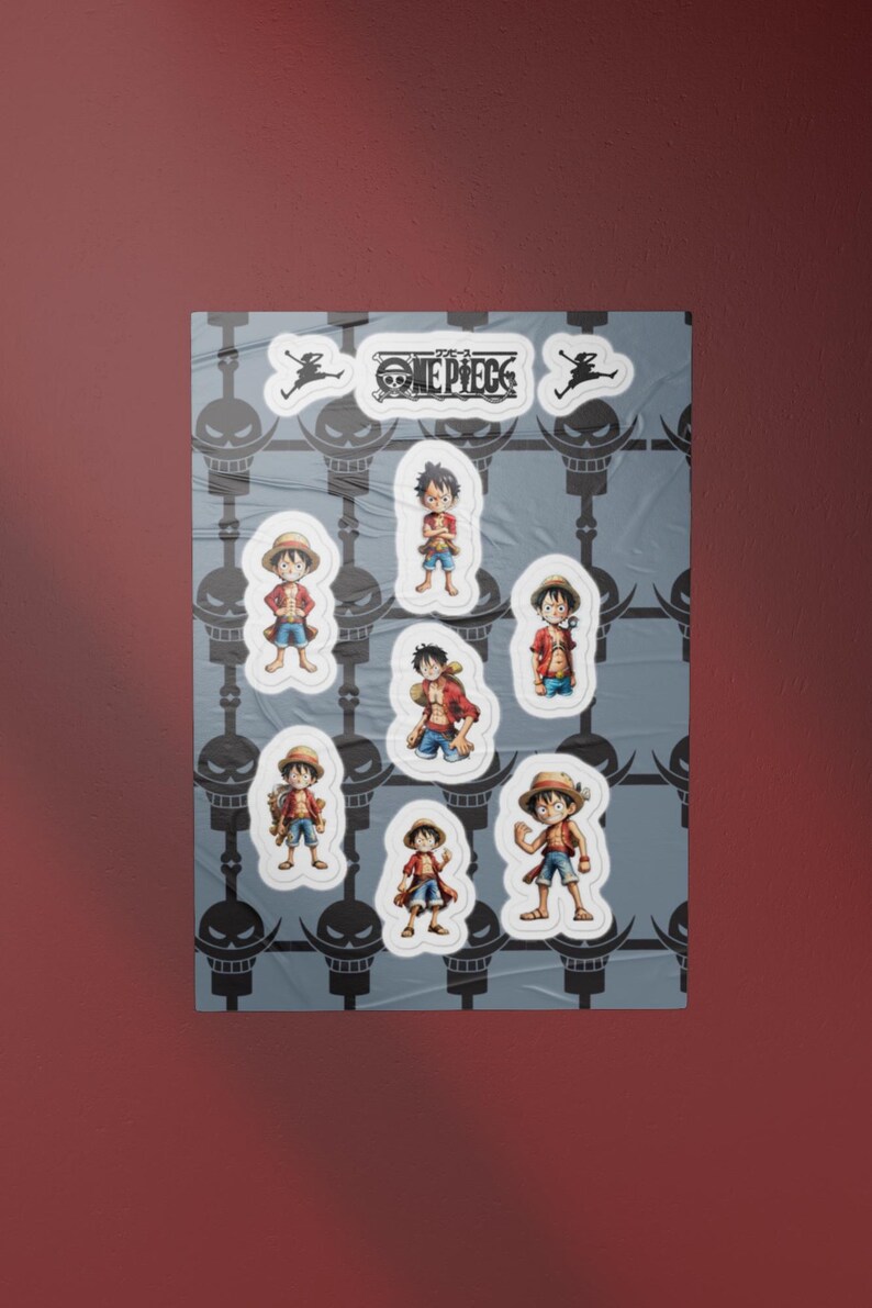 Luffy Sticker One Piece Vinyl Decal Pirate King Anime Art - Etsy
