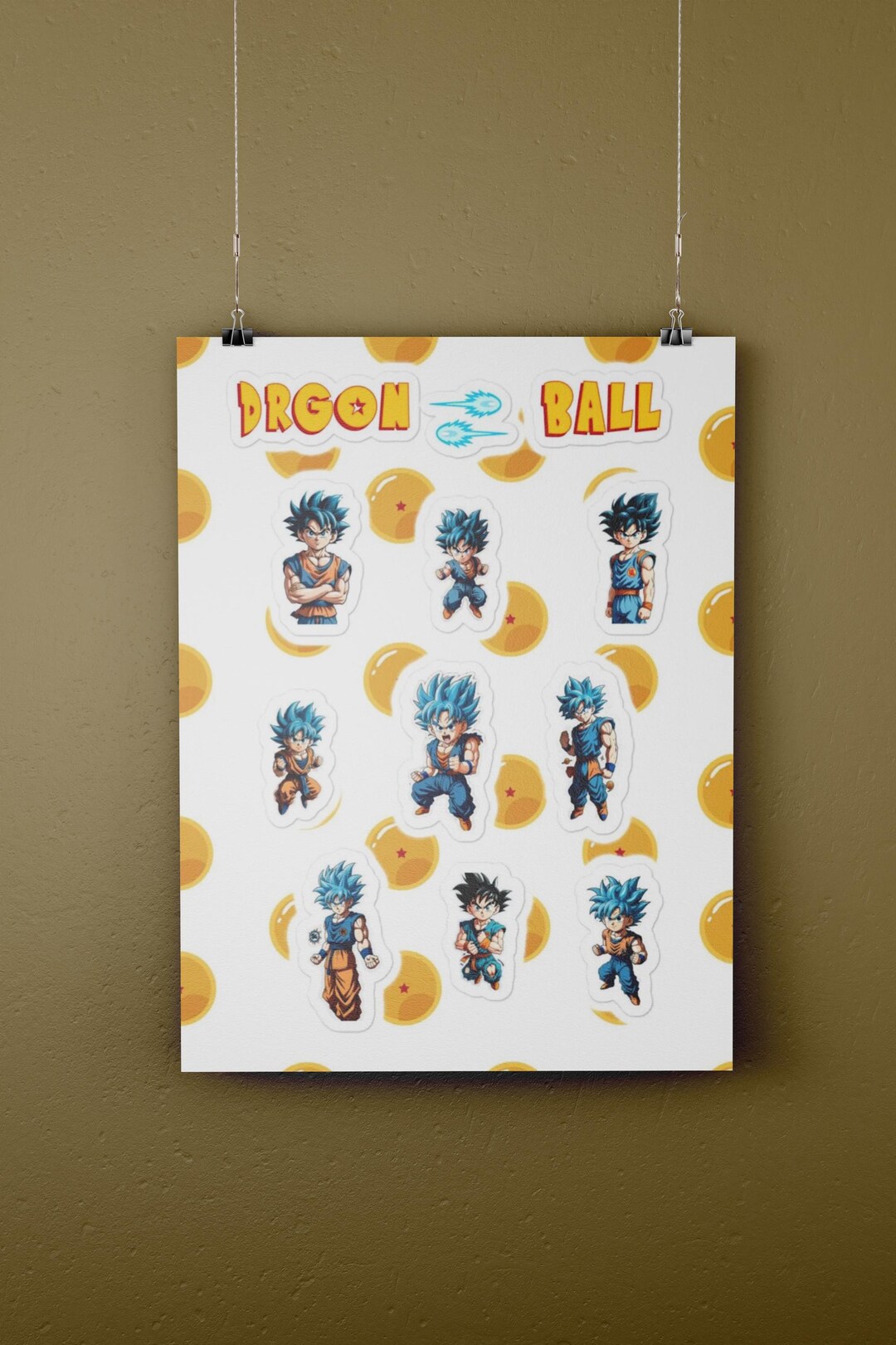 Son Goku Dragon Ball Super Sticker Super Saiyan Anime Vinyl Decal - Etsy