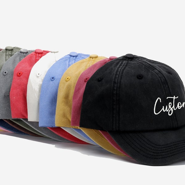 Custom Embroidered Text Hat - Etsy UK