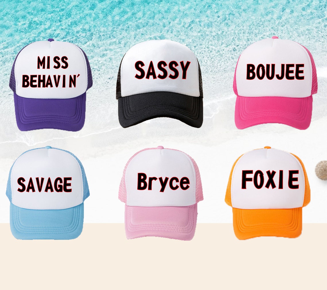 Puff Print Party Hats,bachelor Party Hat,crew Hat,team Crew,totally ...