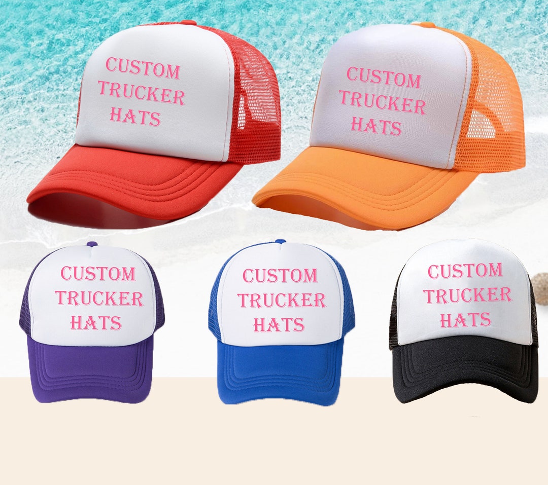 Custom Trucker Hats: Neon Party, Bachelor Party, Team Crew - Etsy