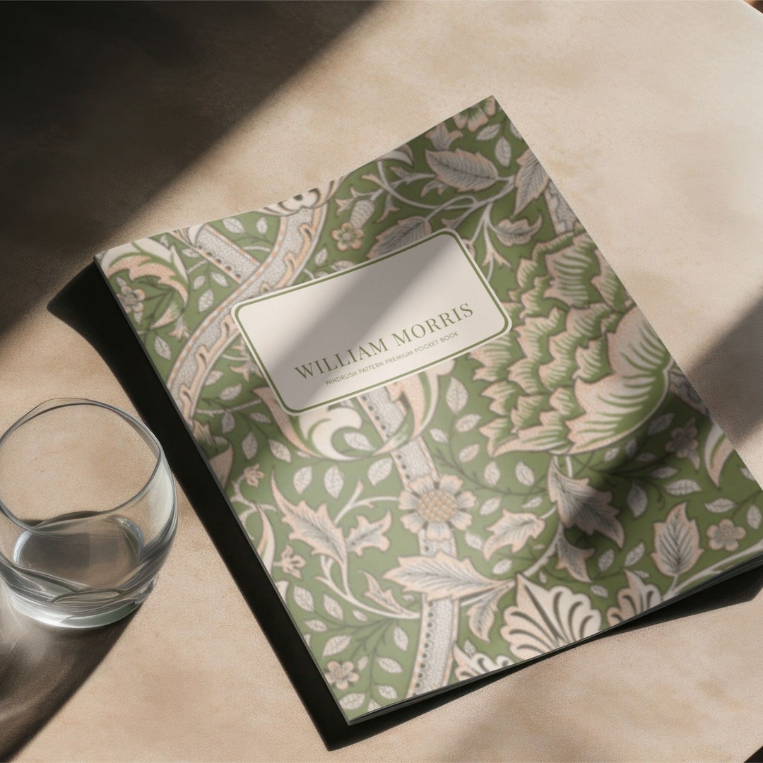 William Morris Windrush Pocket Notebook Vintage Floral Arts & Crafts ...