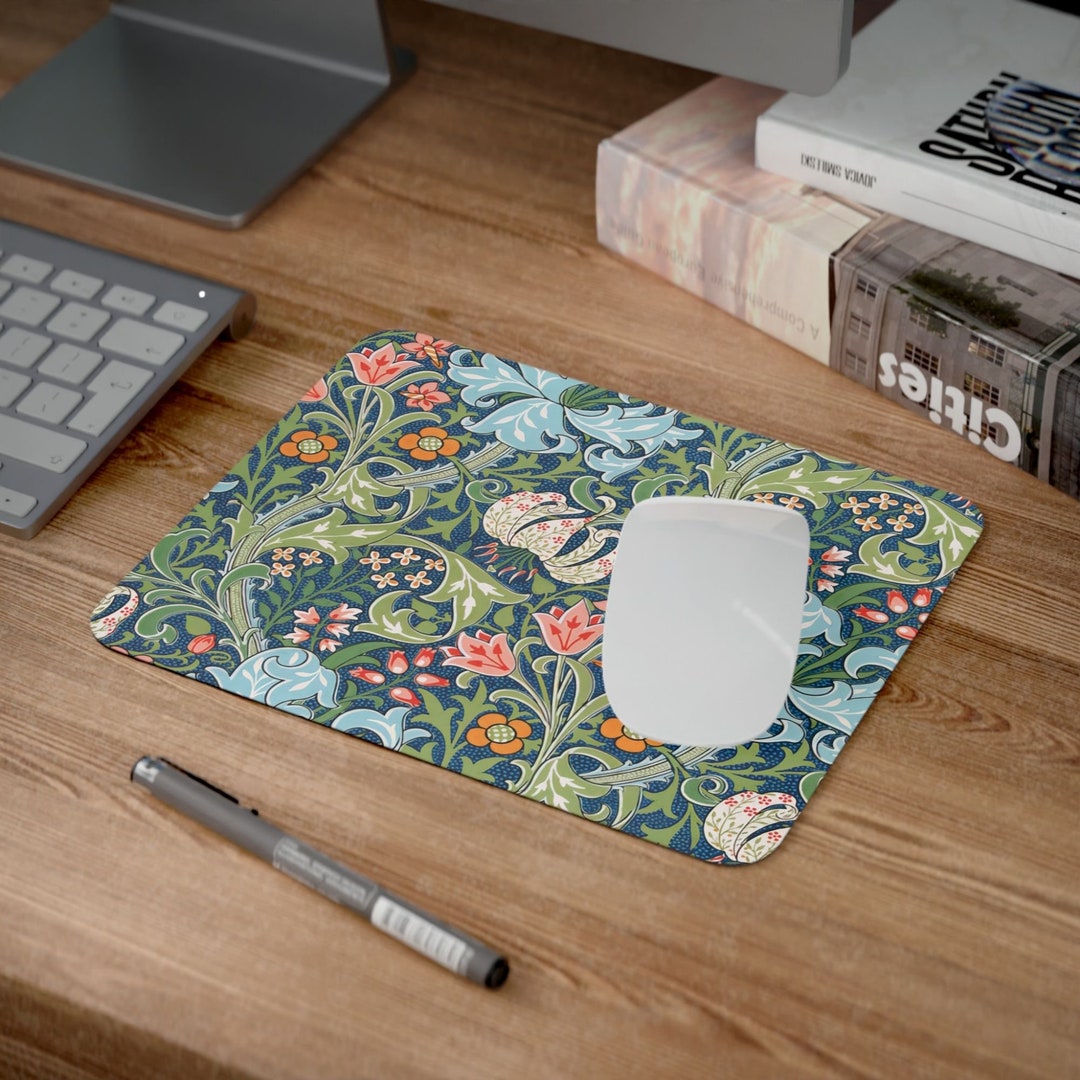 William Morris Golden Lily Mouse Pad – Work From Home Desk Accessory ...