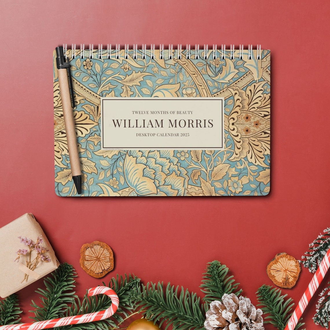 William Morris Desk Calendar Windrush Pattern, Vintage Floral Designs ...