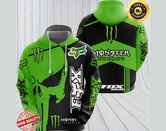 Monster Energy Fox Racing Hoodie - Etsy