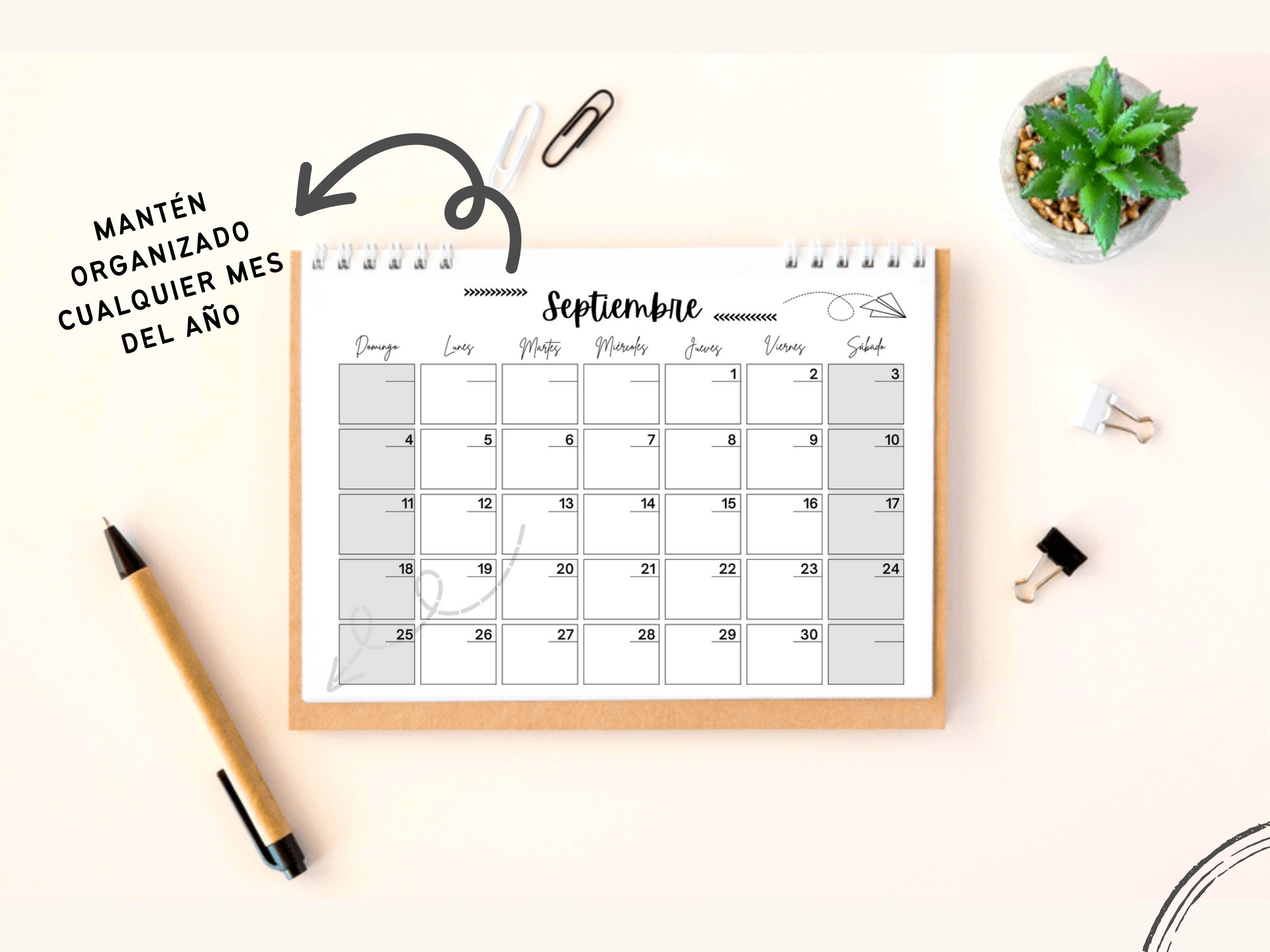 Calendario Mensual En Blanco Imprimible Pinteres | My XXX Hot Girl