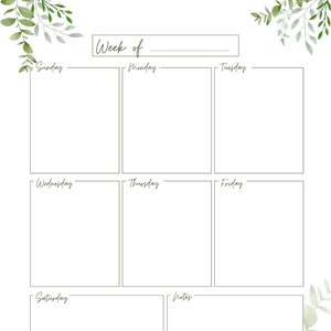Weekly Planner Printable to Do List Minimalist Printable PDF Simple ...
