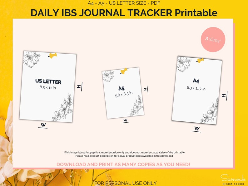 Daily IBS Symptom Diary, Irritable Bowel Syndrome Sheet, IBS Food ...