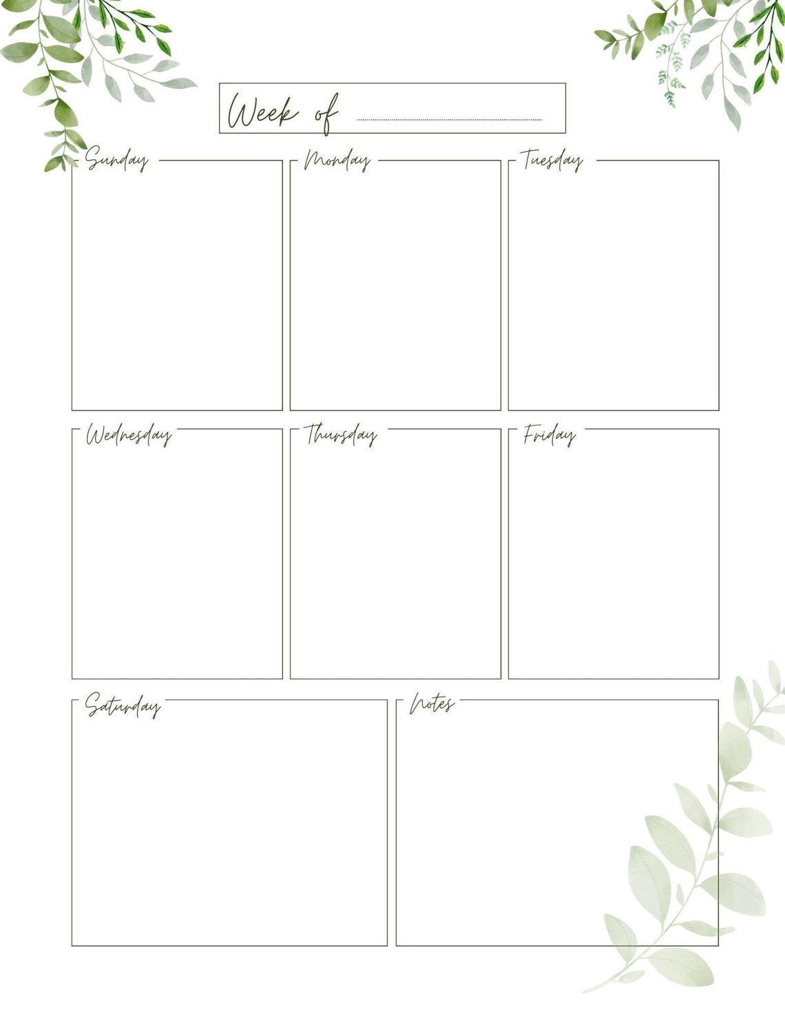 Weekly Planner Printable to Do List Minimalist Printable PDF Simple ...