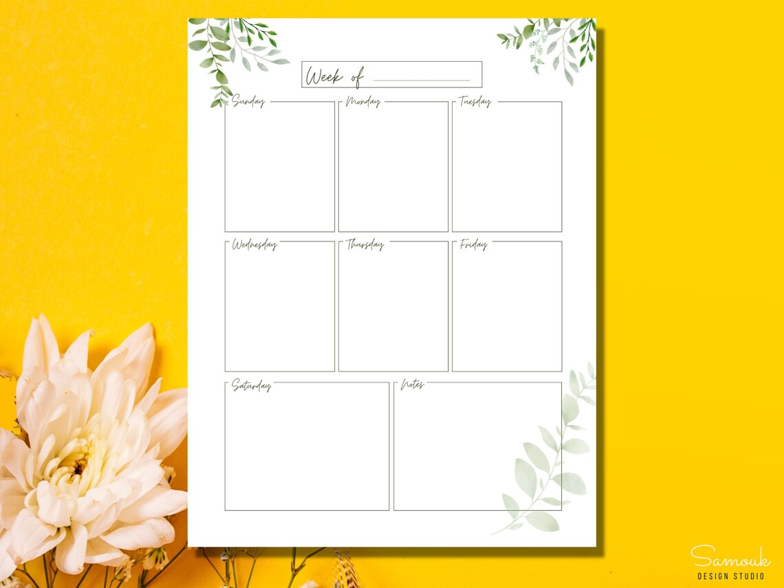 Weekly Planner Printable to Do List Minimalist Printable PDF Simple ...