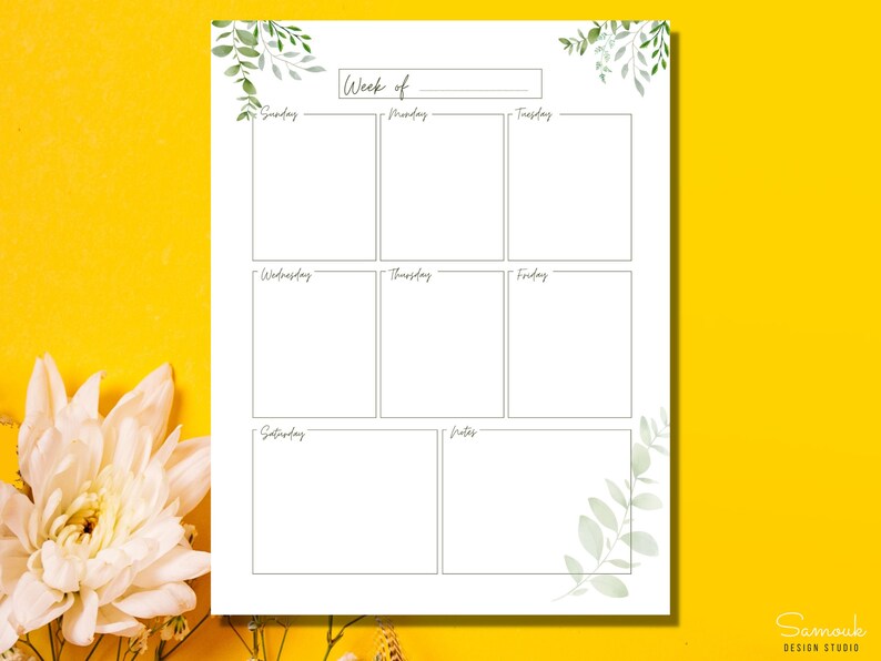 Weekly Planner Printable to Do List Minimalist Printable PDF Simple ...