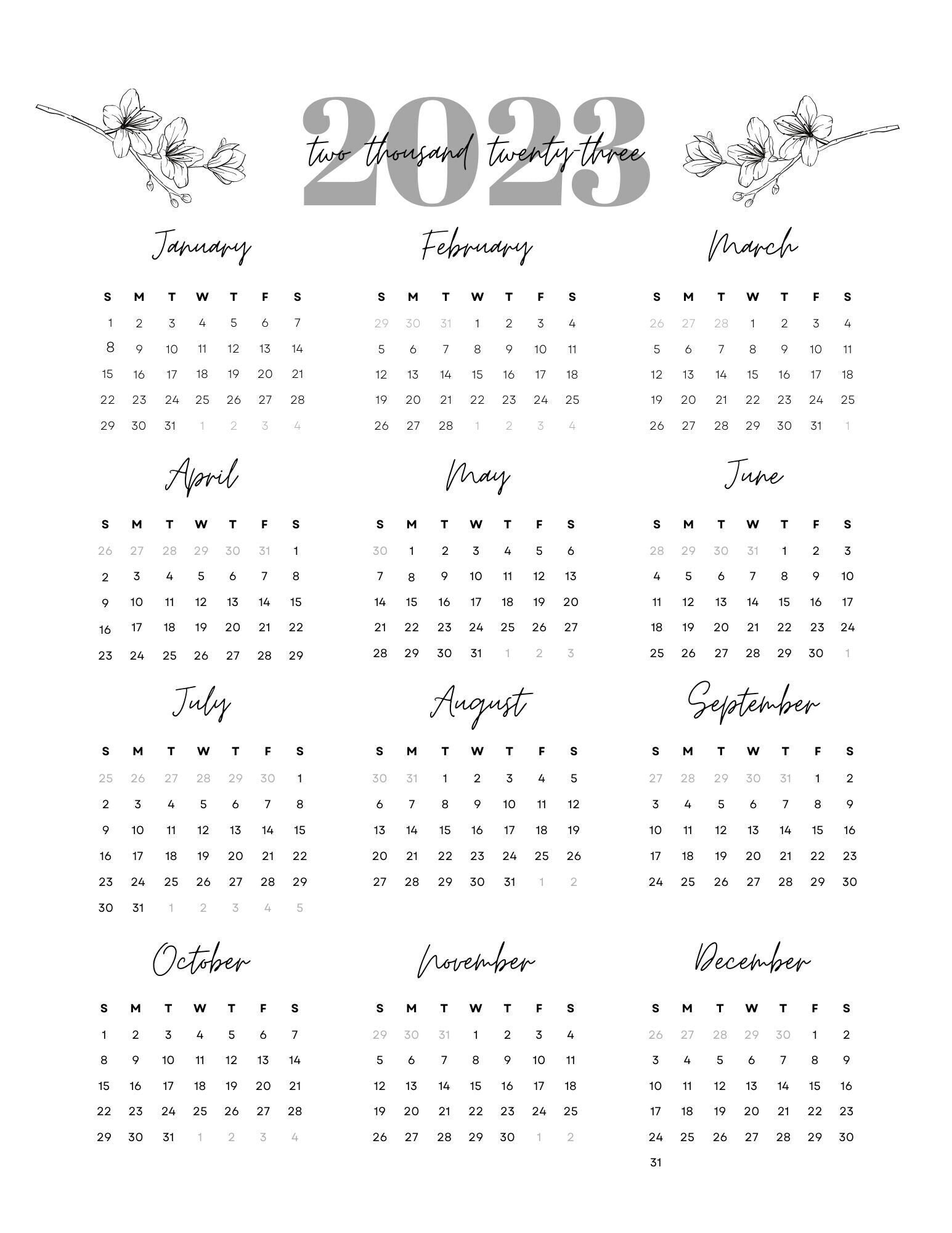 Free Printable Three-Year Calendars Templates, 53% OFF