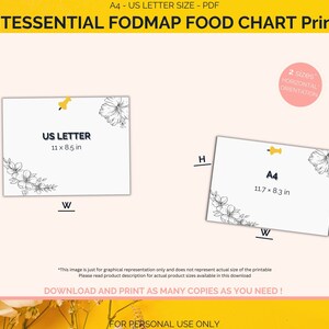 FODMAP Food Chart, Low and High Fodmap Diet (PDF) - Etsy