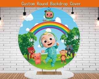 Round Cocomelon Backdrop - Etsy