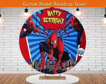Spidey Round Backdrop - Etsy