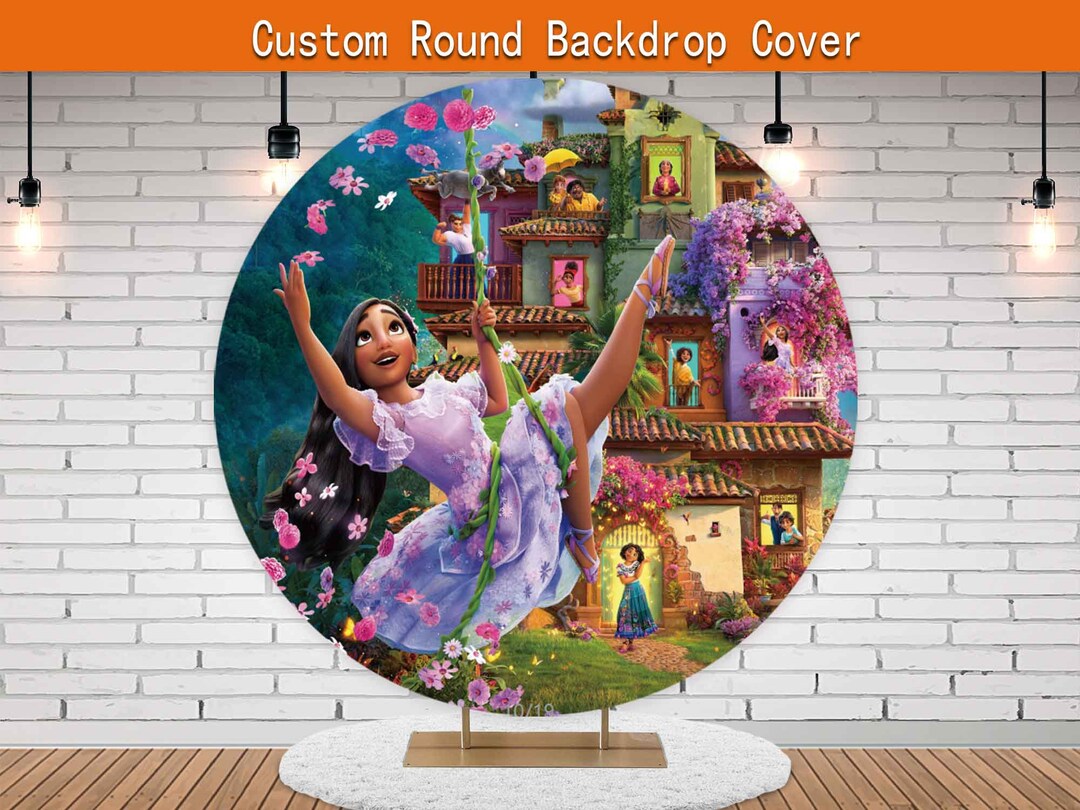 Round Backdrop Cover Encanto Isabela Round Background Magic - Etsy