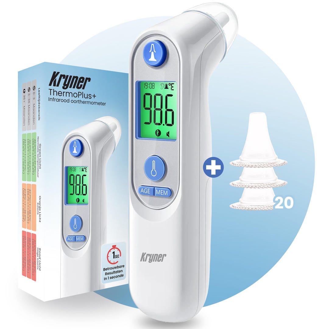 Kryner® Thermoplus – Ear Thermometer for Adults – Infared Thermometer ...