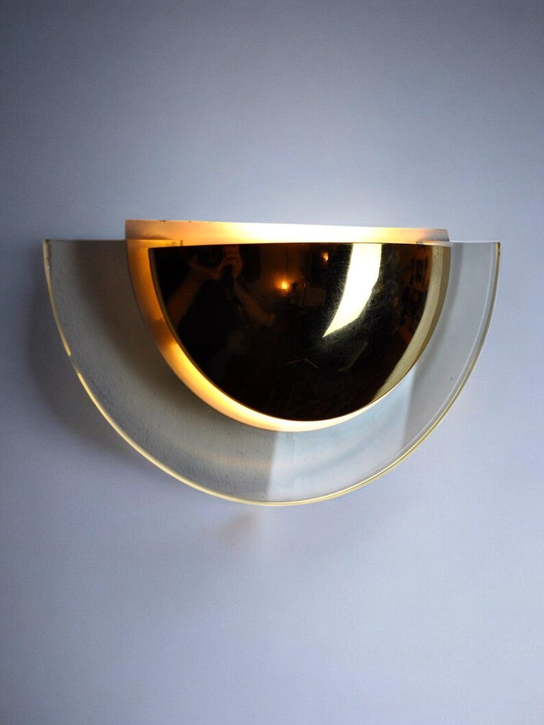 Pair of Regency Half-moon Sconces, Italy, 1980 - Etsy Canada