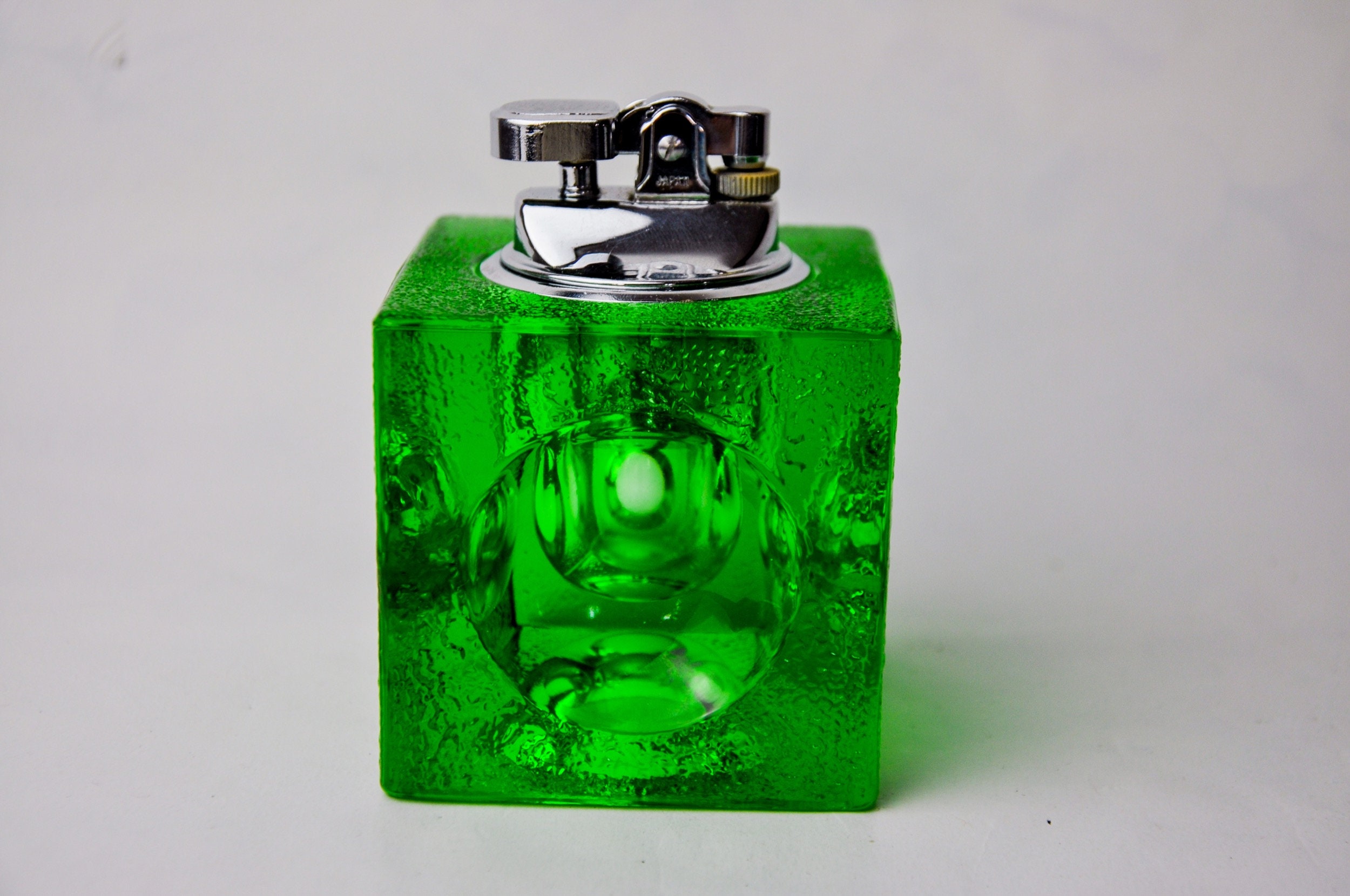 Green Ice Cube Lighter by Antonio Imperatore Murano Glass - Etsy