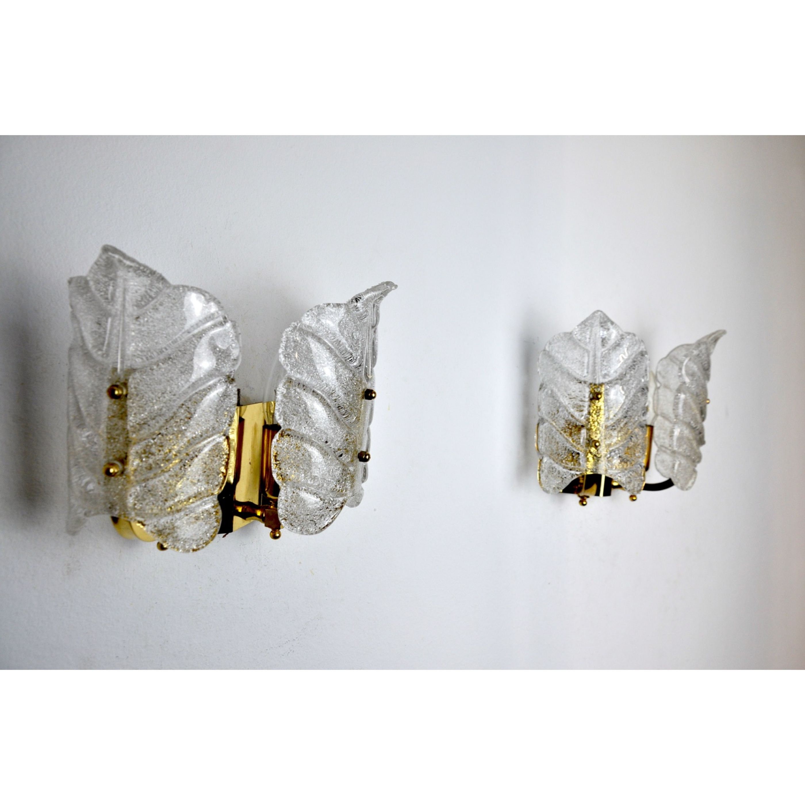 Pair of Carl Fagerlund With Murano Leaves Sconces Italy 1970 - Etsy