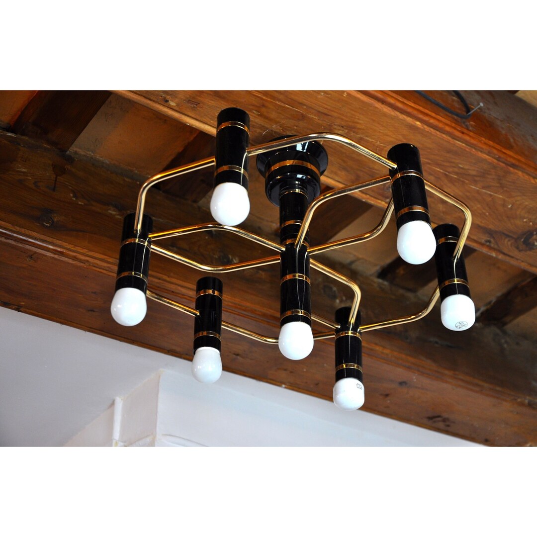 Geometric Ceiling Light With 7 Lights Maison Sciolari Italy - Etsy