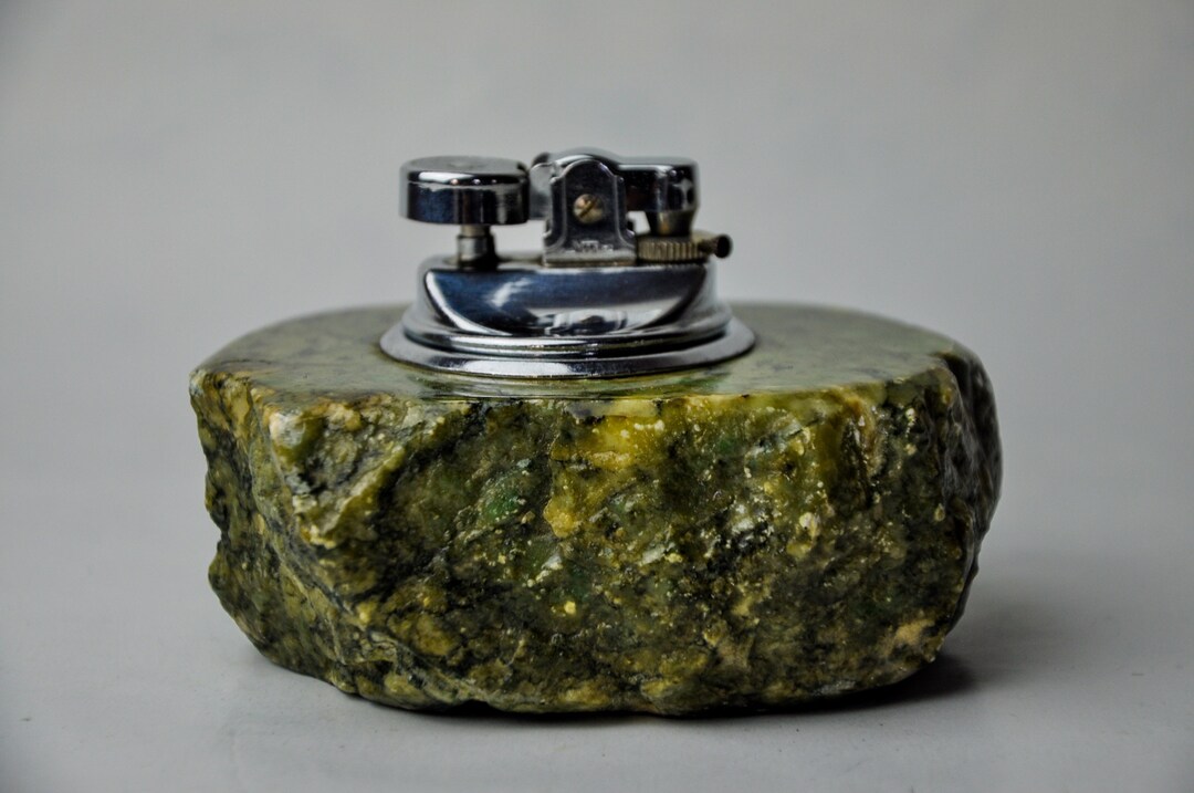 Green Alabaster Lighter by Romano Bianchi, Italy, 1970 - Etsy
