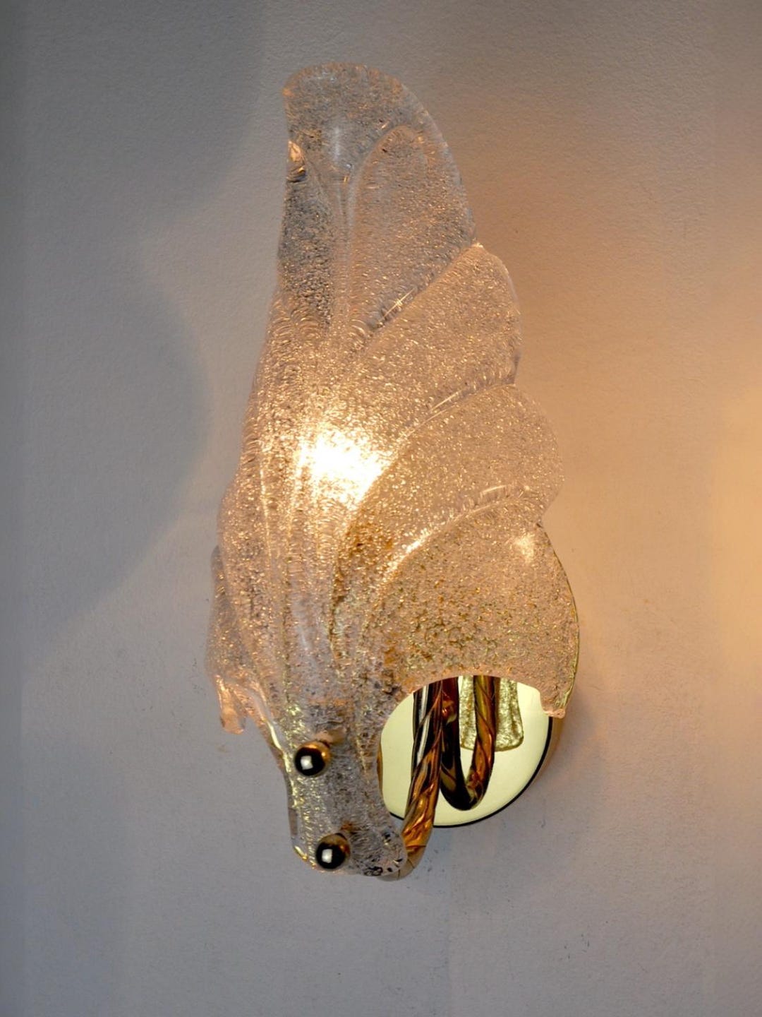 Wall Lamp "leaf" by Carl Fagerlund, Murano Glass, Germany, 1970 - Etsy