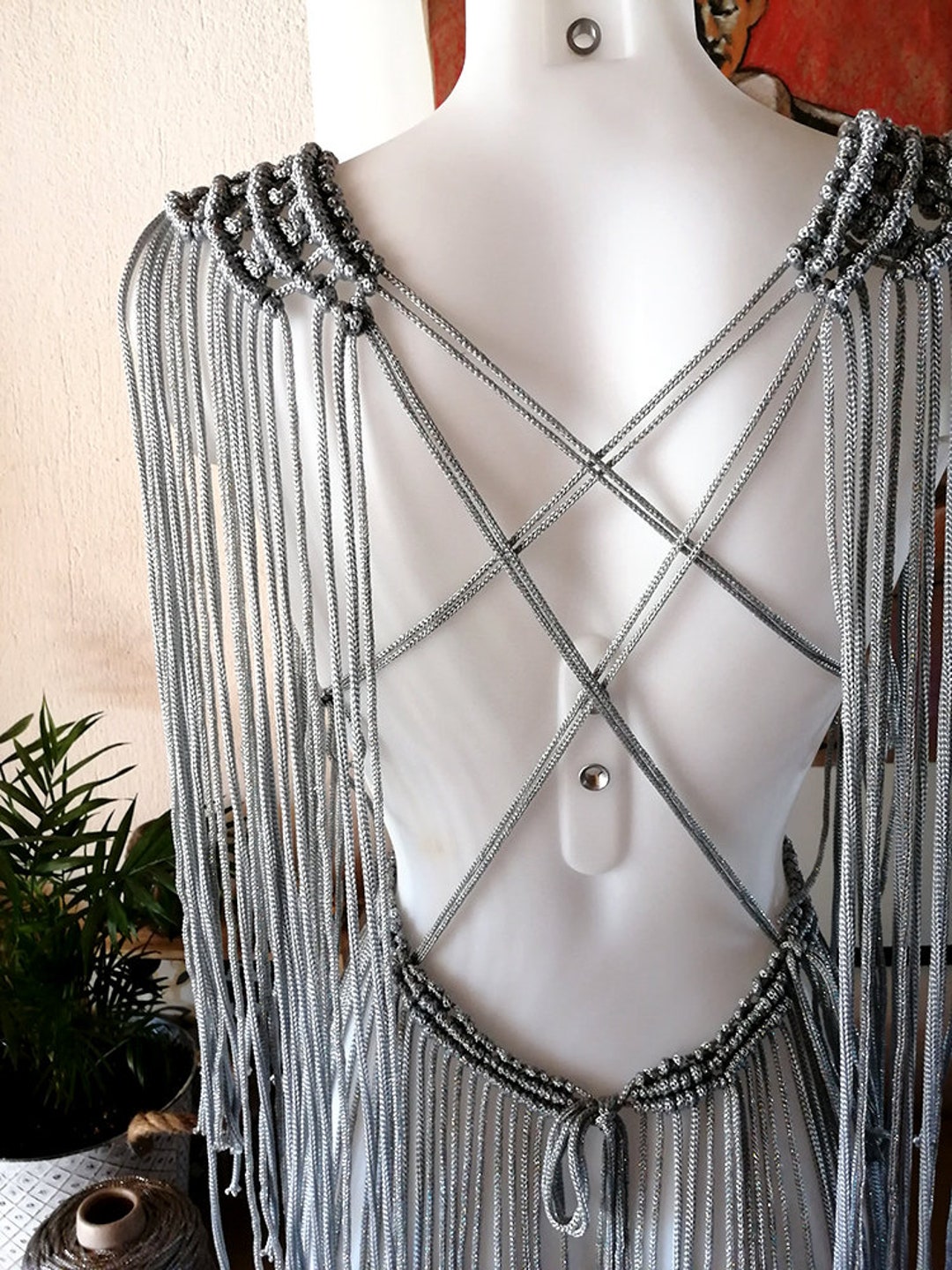 Rave Party Dress,festival Outfit Woman,silver Goddess Dress,festival ...