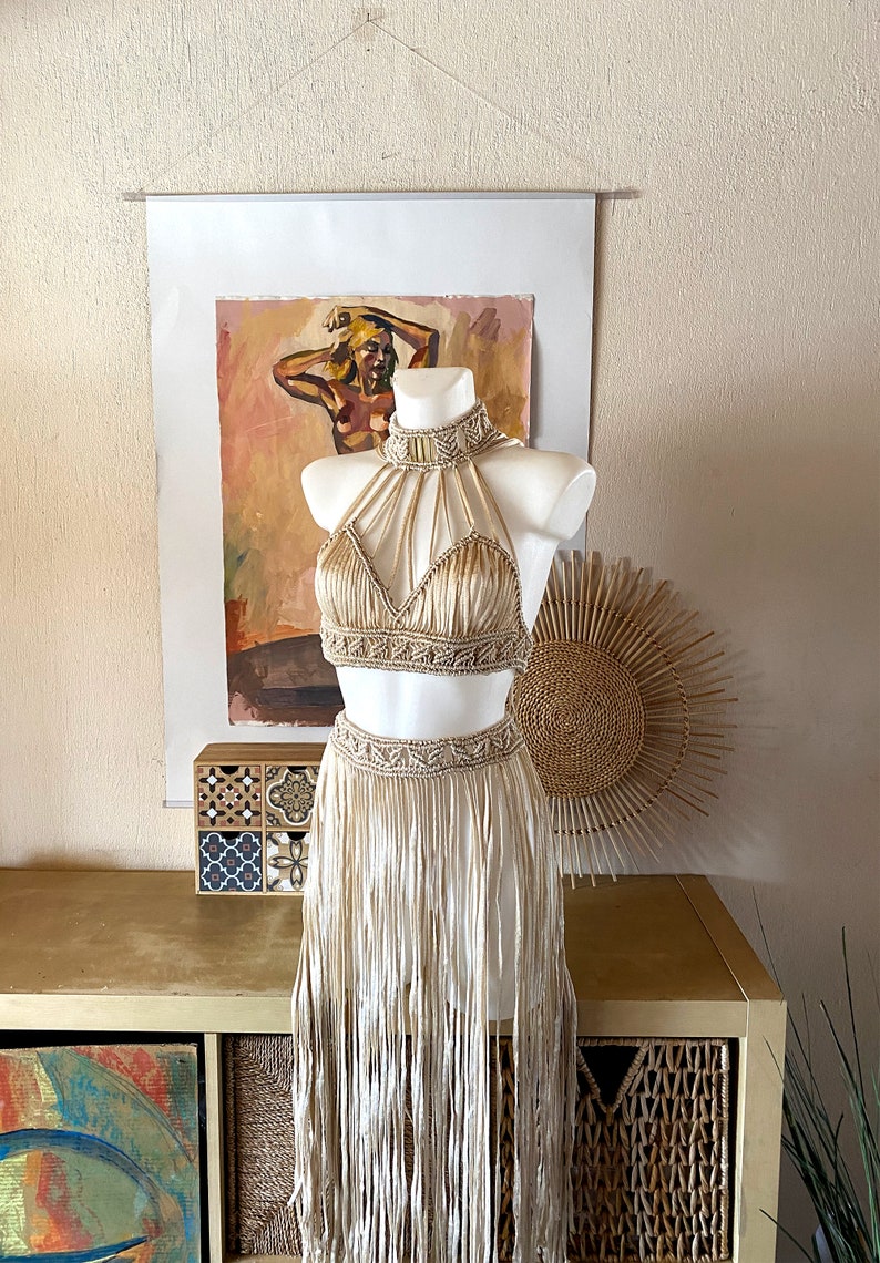 Festival Macrame Top Macrame Skirt Burning Man Clothing - Etsy