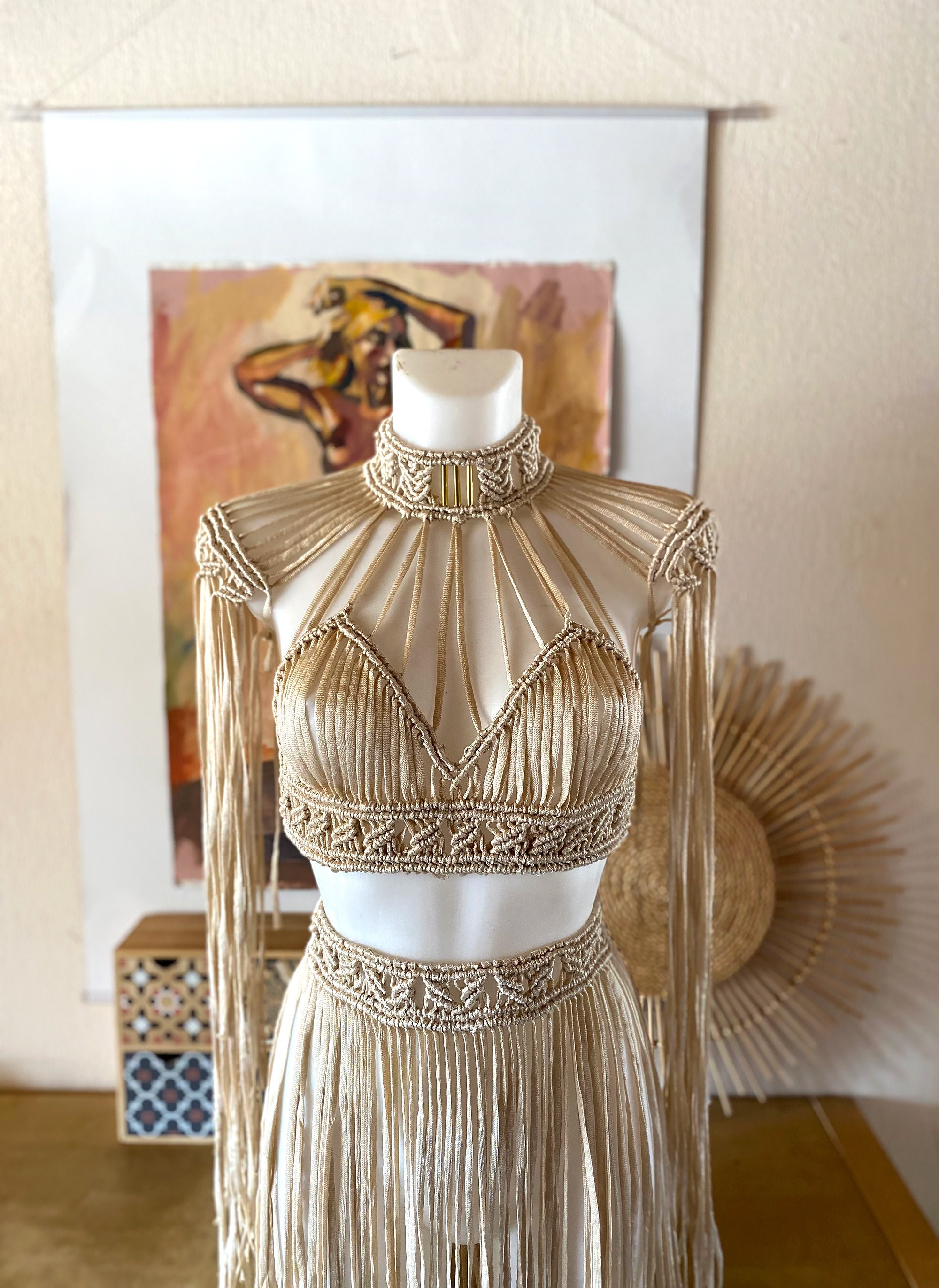 Festival Macrame Top and Macrame Shoulders, Festival Outfit Woman ...