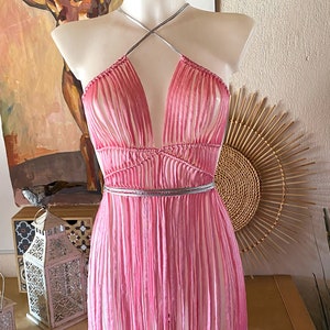 Rave Party Outfit, Greek Goddess Macrame Dress in Hot Pink, Mini ...