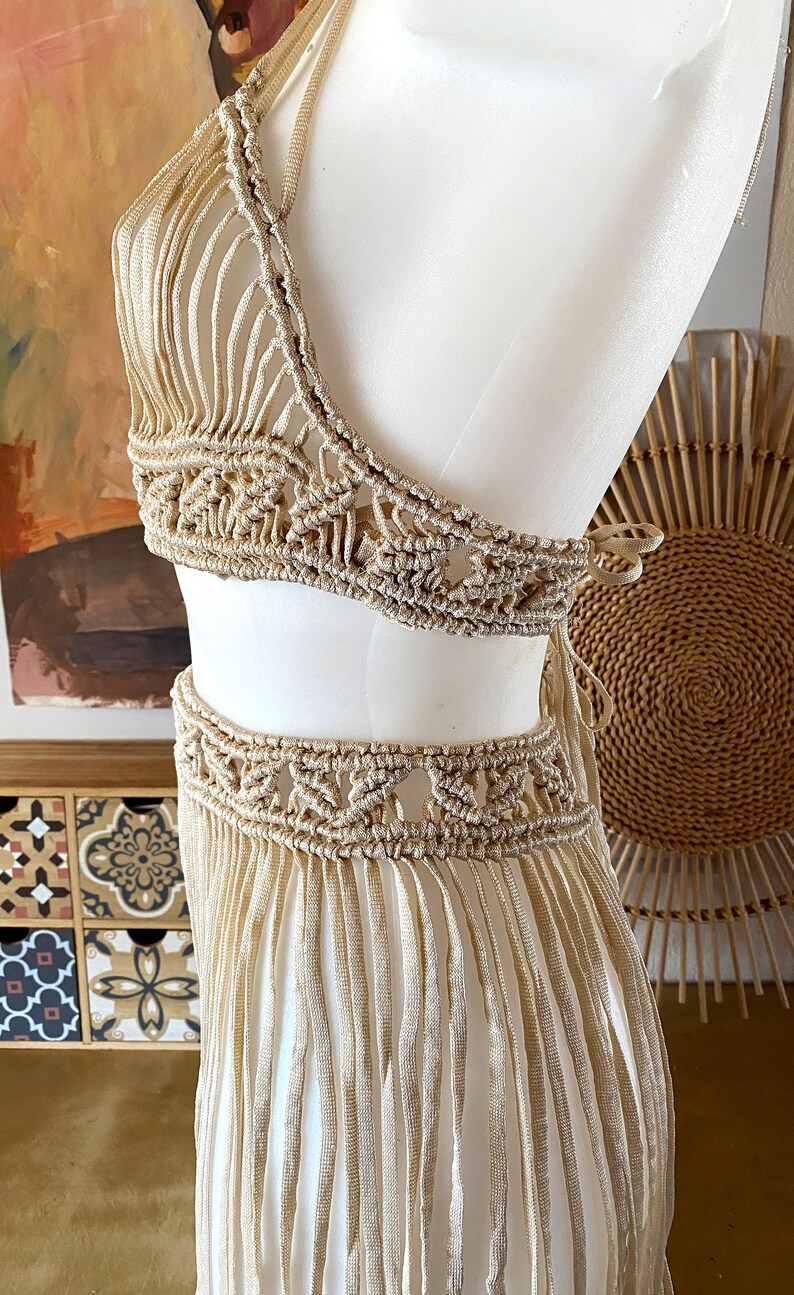Festival Macrame Top Macrame Skirt Burning Man Clothing - Etsy