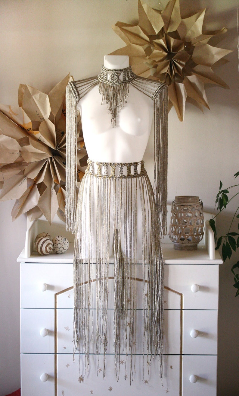 Festival Set in Gold, Burning Man Costume, Festival Clothing Woman ...