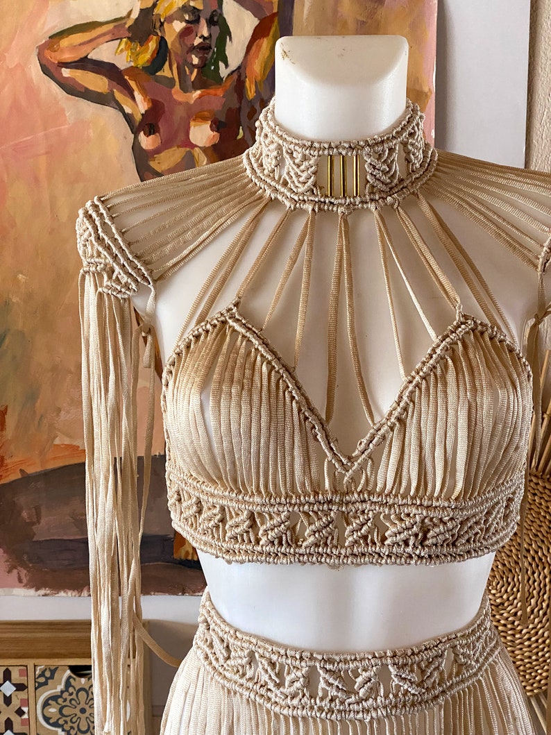 Festival Macrame Top and Macrame Shoulders, Festival Outfit Woman ...