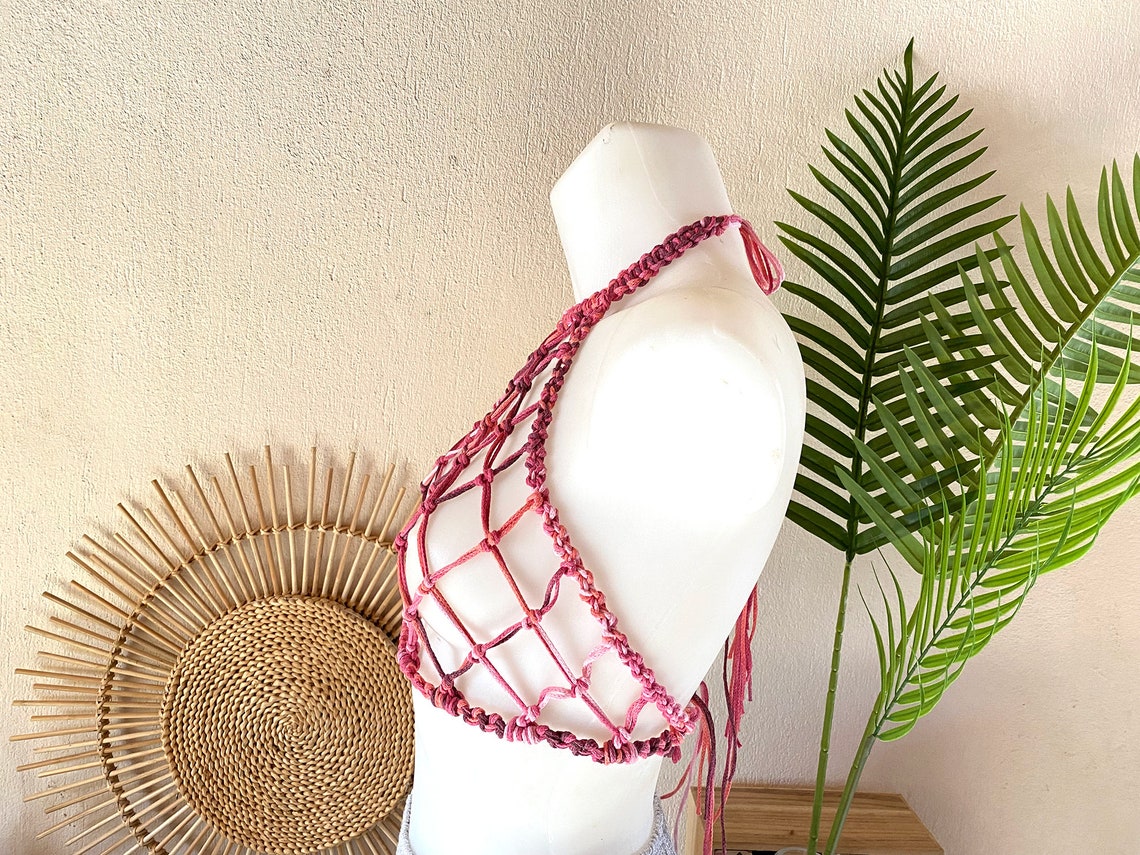 Festival Set Hot Pink Rave Dress Mesh Festival Top Festival - Etsy