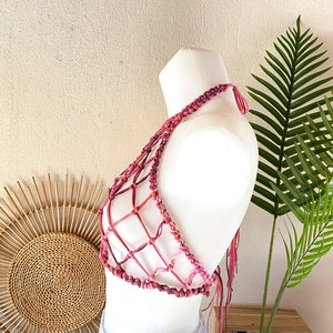 Festival Set Hot Pink Rave Dress Mesh Festival Top Festival - Etsy