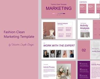 Minimal Water-color Style Powerpoint Template - Etsy