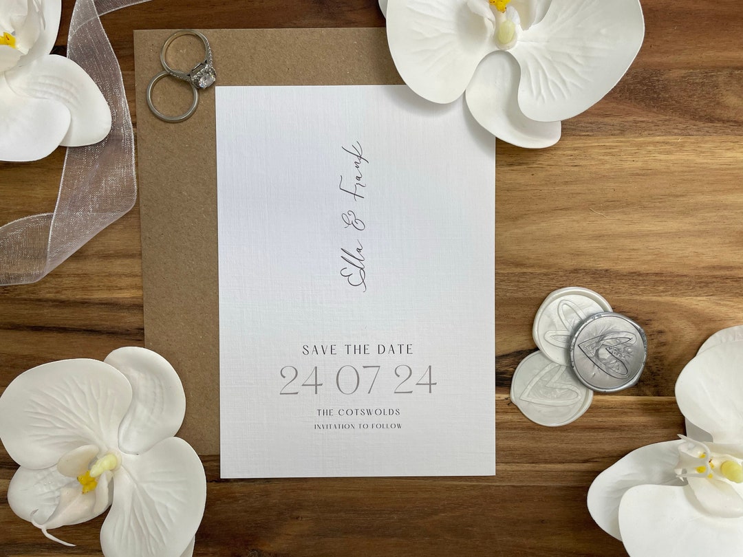 Simple Save the Date Calligraphy Save the Date Wedding - Etsy
